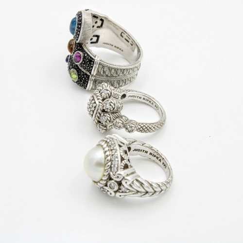 Judith Ripka Sterling Pendants Rings Bracelet & Necklace Lot of 20 # ...