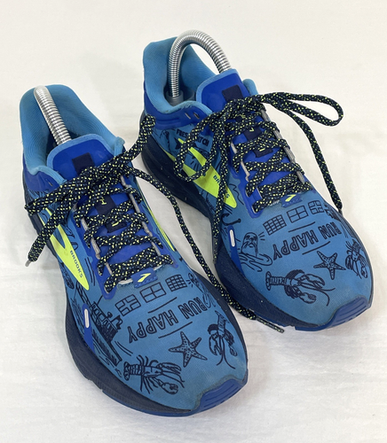Brooks Boston Harbor Run Happy Marathon Edition Sneakers Blue Sz 7.5 | eBay