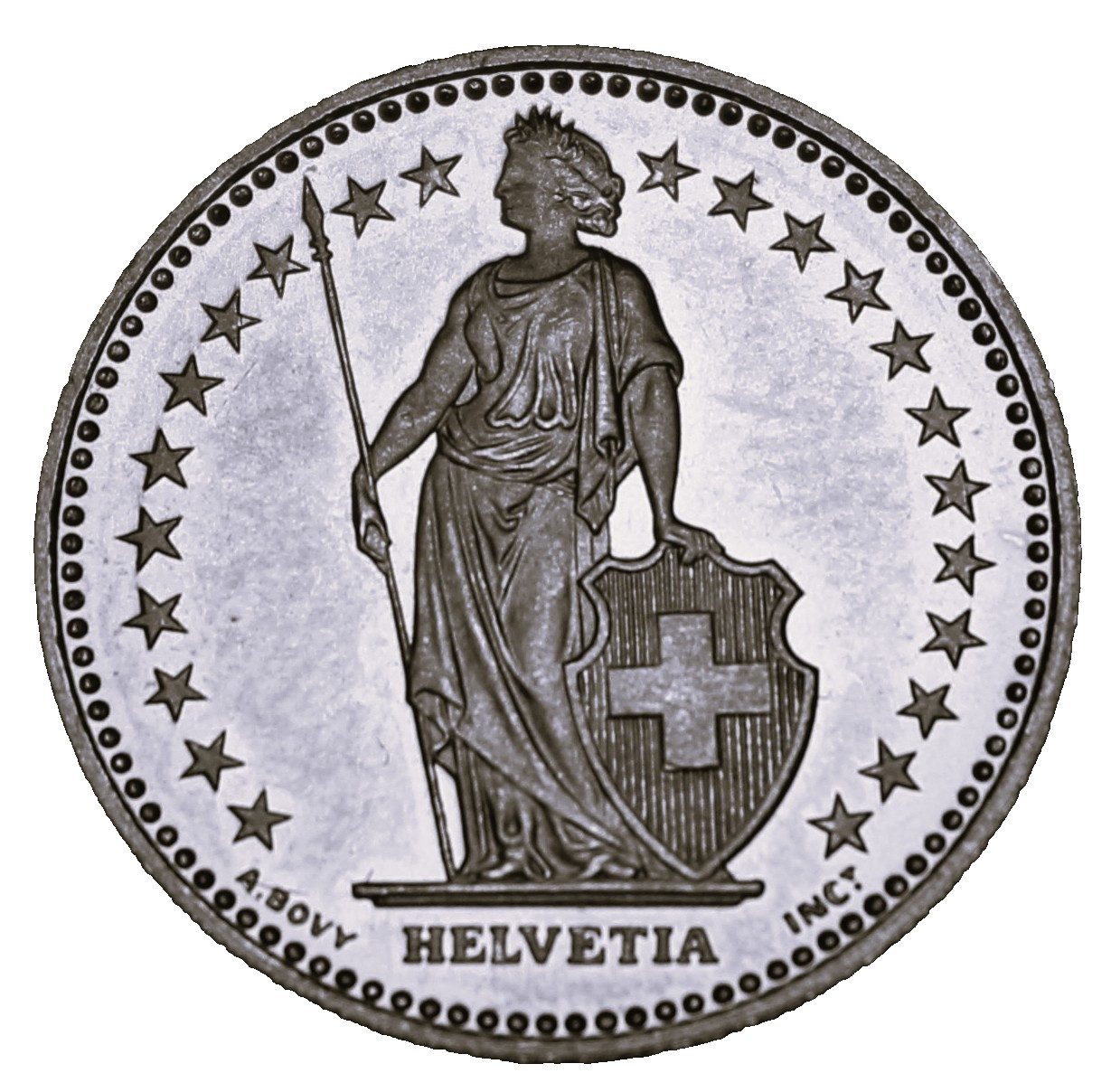 Switzerland Half Franc 2003-B Helvetia Coin, Gem Unc, Free Shipping