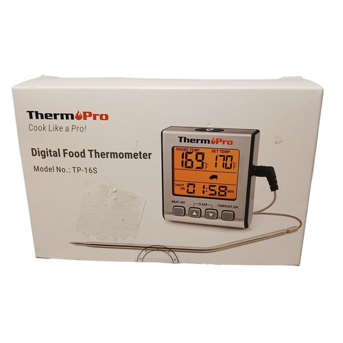 ThermoPro Edge TP16S Digital Meat Food Thermometer Smoker Candy BBQ New ...