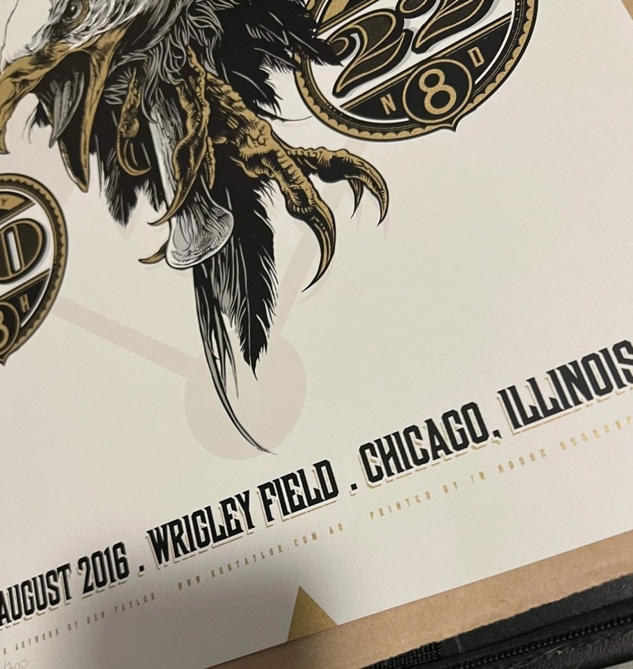 PEARL JAM 2016 TOUR LIMITED CHICAGO WRIGLEY FIELD CONCERT POSTER! KEN ...
