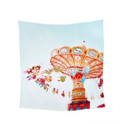 Temps Des Reves Santa Cruz Silk Scarf 43" x 43" $275 | eBay