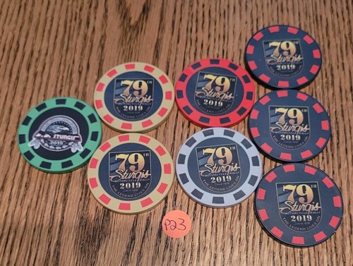 Coca Cola 2019 79th Sturgis Motorcycle Rally Poker Chips, Set of 8 -NEW ...
