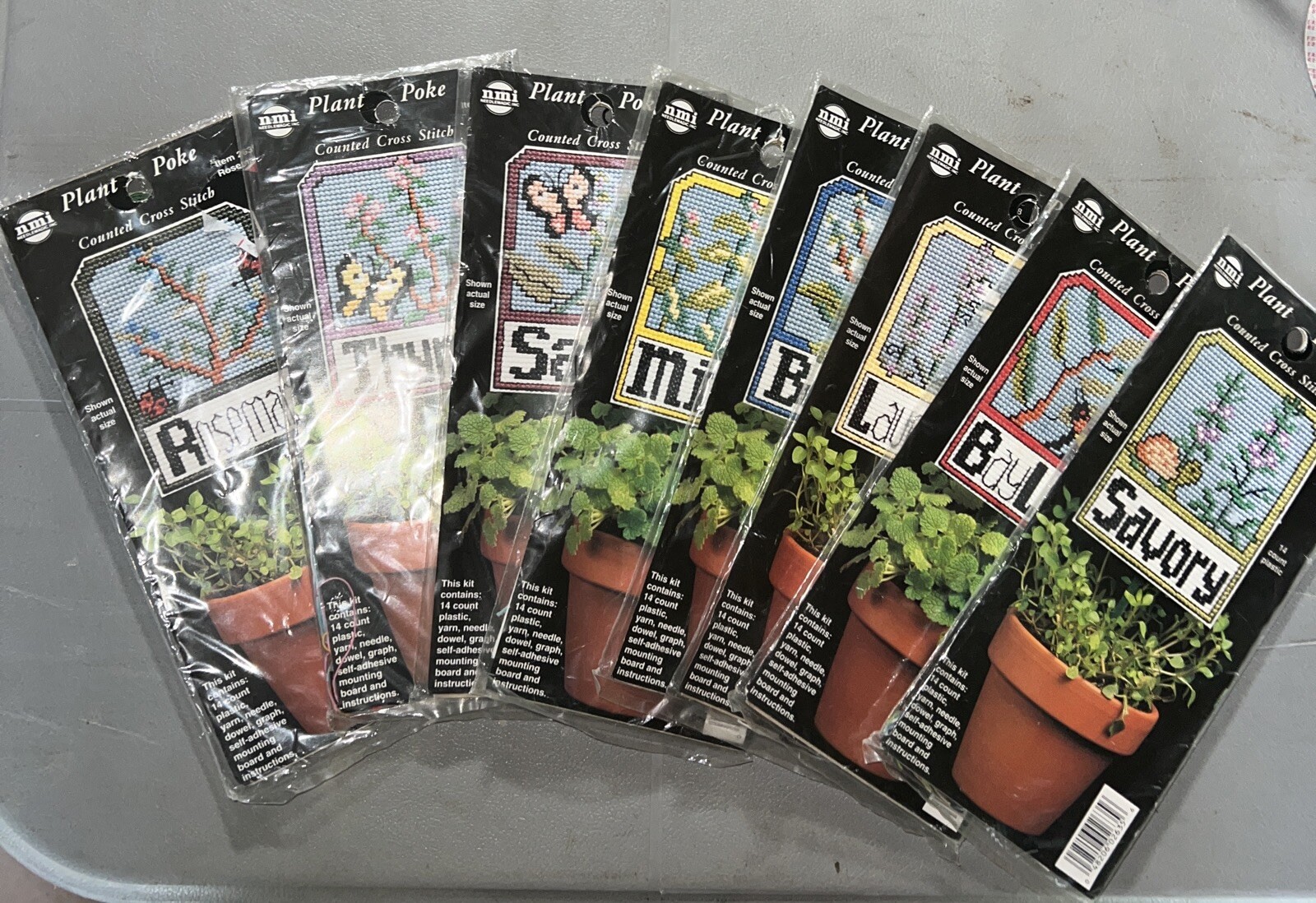 8 NMI Needle Magic Inc Plant Poke Marker Cross Stitch Kits