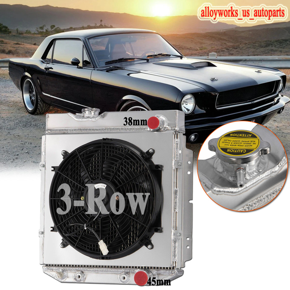 Fit 1964 1965 1966 Ford Falcon Mustang 260/289 V8 3 Row Radiator Shroud ...