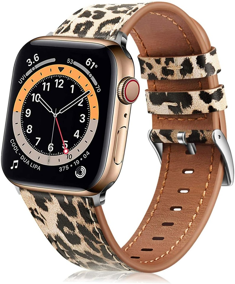 For Apple Watch Series 6 SE 44mm 40mm Genuine Leather Band Replacement ...