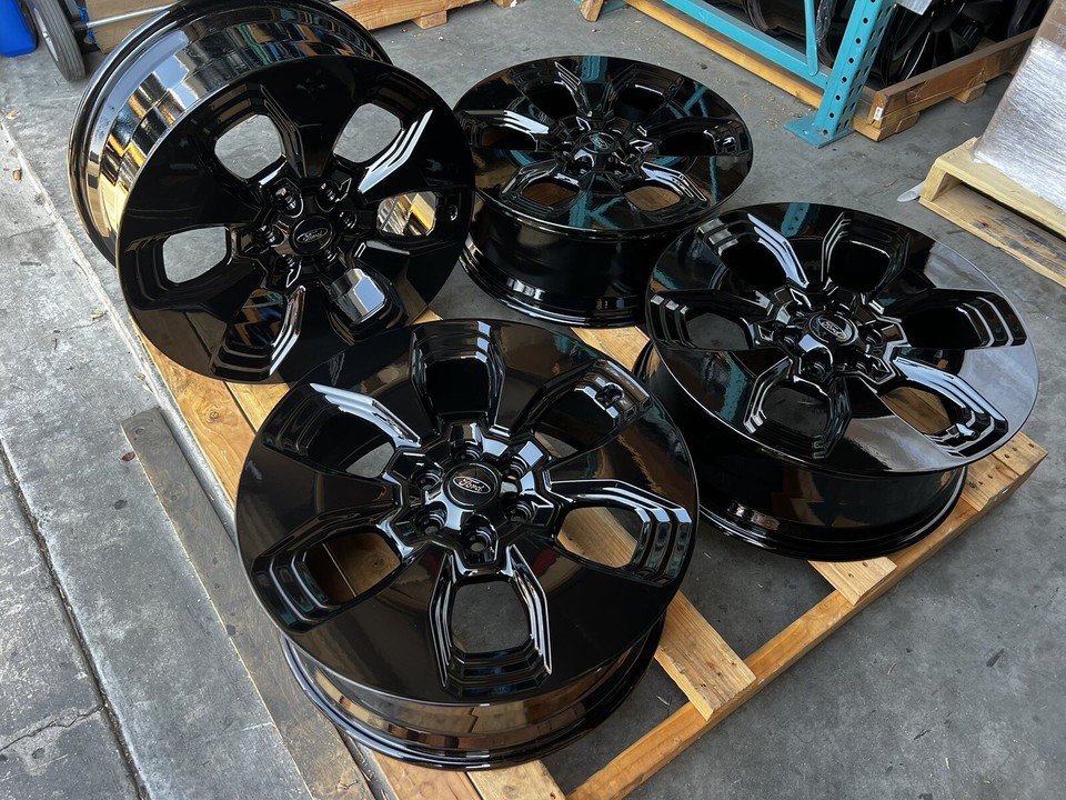 22” Factory Ford F150 F-150 Limited Lightning Black Wheels Rims OEM ...