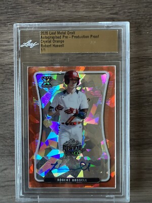 2020 Leaf Metal Draft Crystal Orange Production Proof Robert Hassell ...