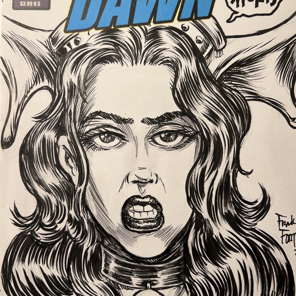 Fearless Dawn Shorts 1C Sketch Cover W/ Original Drawing By Frank Forte ...