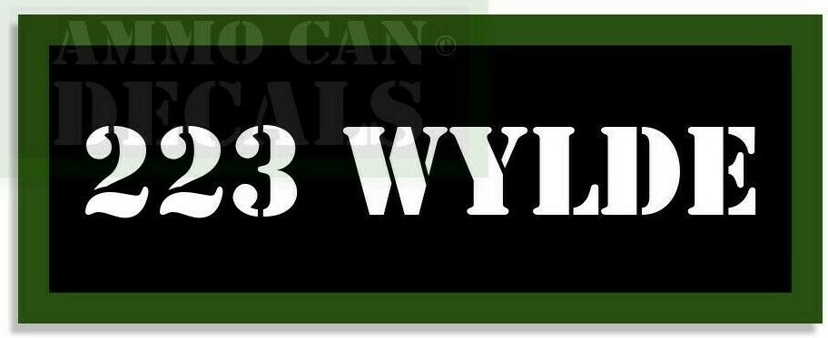223 WYLDE Ammo Can LABELS STICKERS DECALS for Ammunition Cases 3"x1.15 ...
