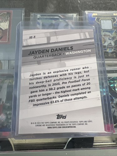 2024 Topps Chrome Into Existence Case Hit SSP Jayden Daniels RC 1:859 ...