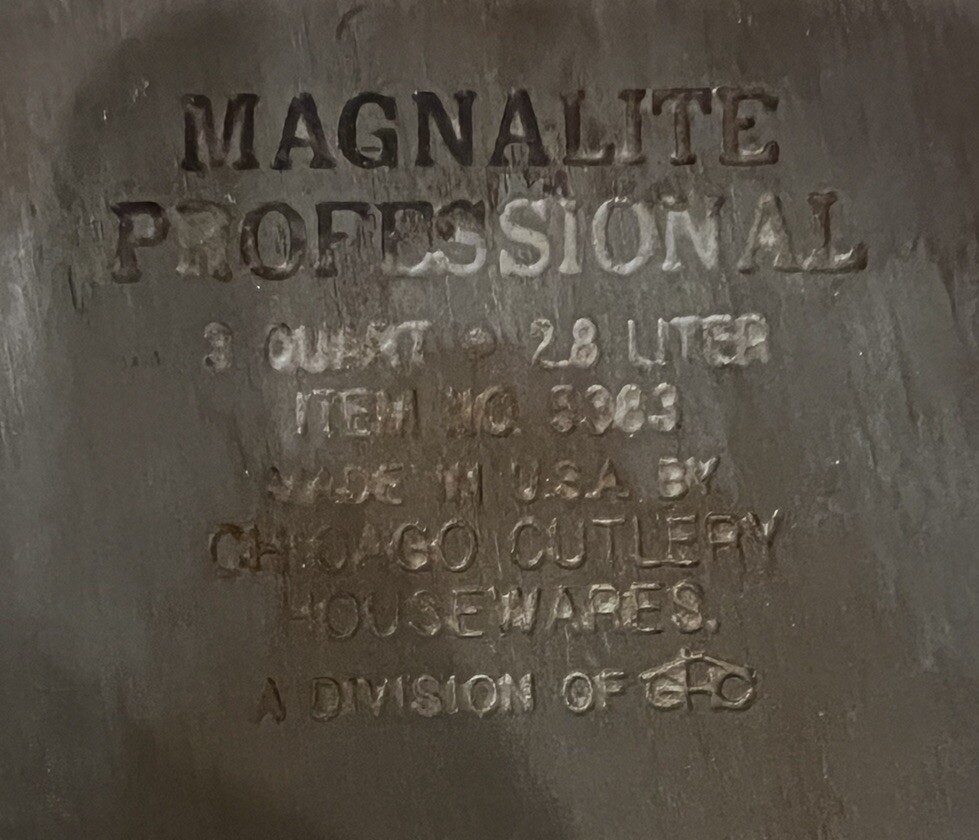 Vintage GHC MAGNALITE POT/PAN W/LID: 3 Quart, Long Handle, Aluminum ...