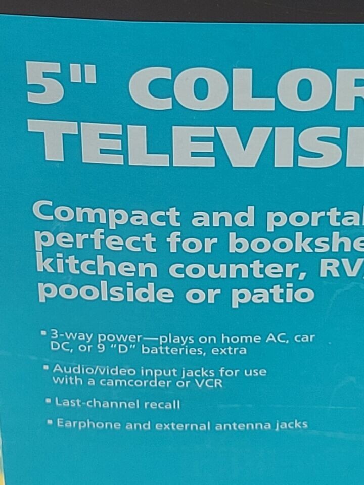 RCA 16-3000 - Compact 5" Inch Color Tv/Monitor - Video Input - Tested ...