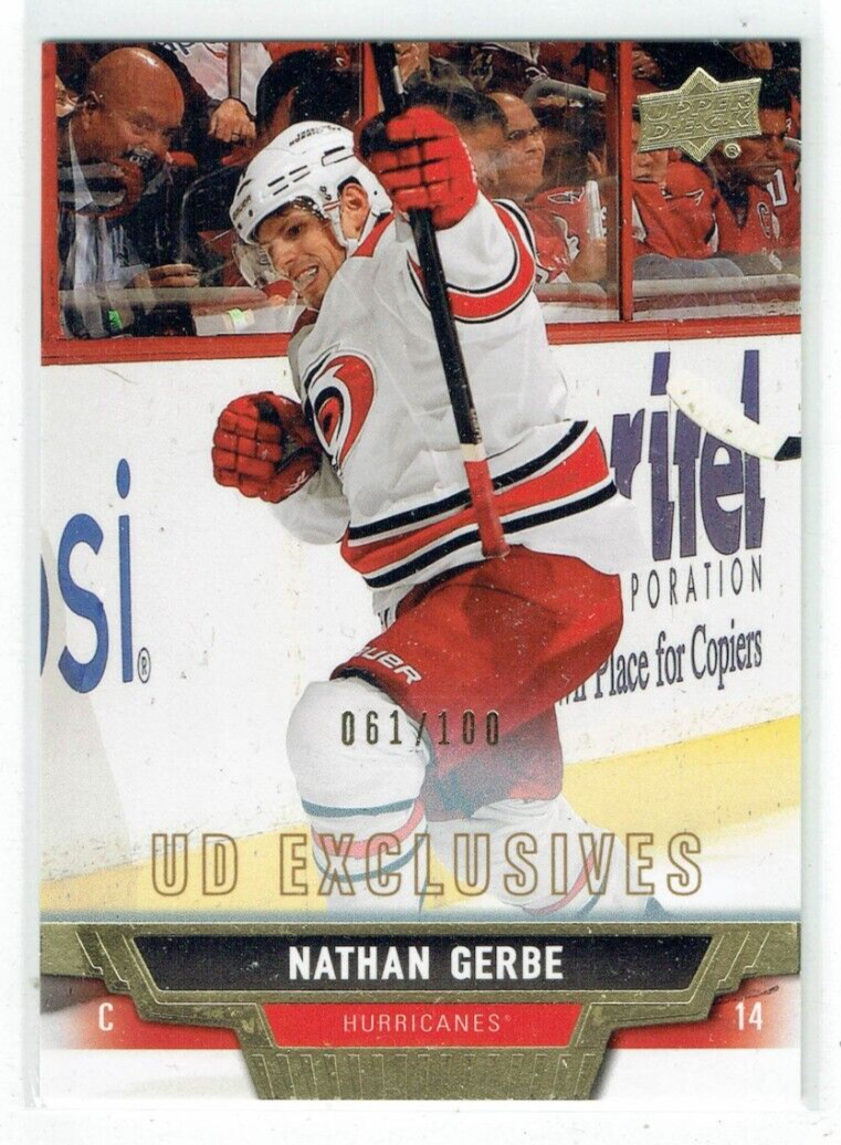13-14 UD Upper Deck Series Two Nathan Gerbe /100 Exclusives | eBay