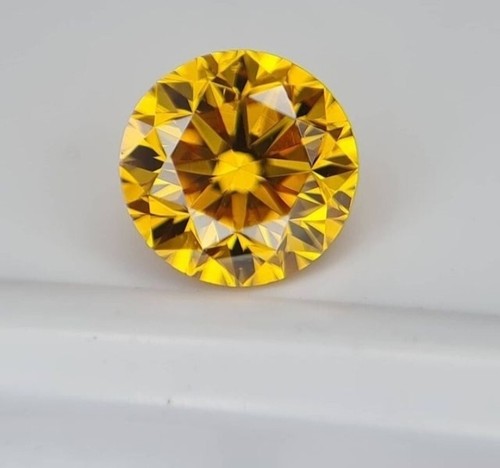 9.40 CT Natural Diamond round Cut yellow D Grade Certified VVS1 ...