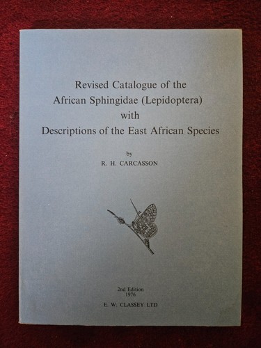 Revised catalogue of the African Sphingidae, Lepidoptera with ...