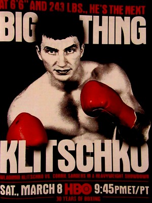Vitali Klitschko vs Corrie Sanders 2003 HBO Boxing Original Print Ad 8. ...