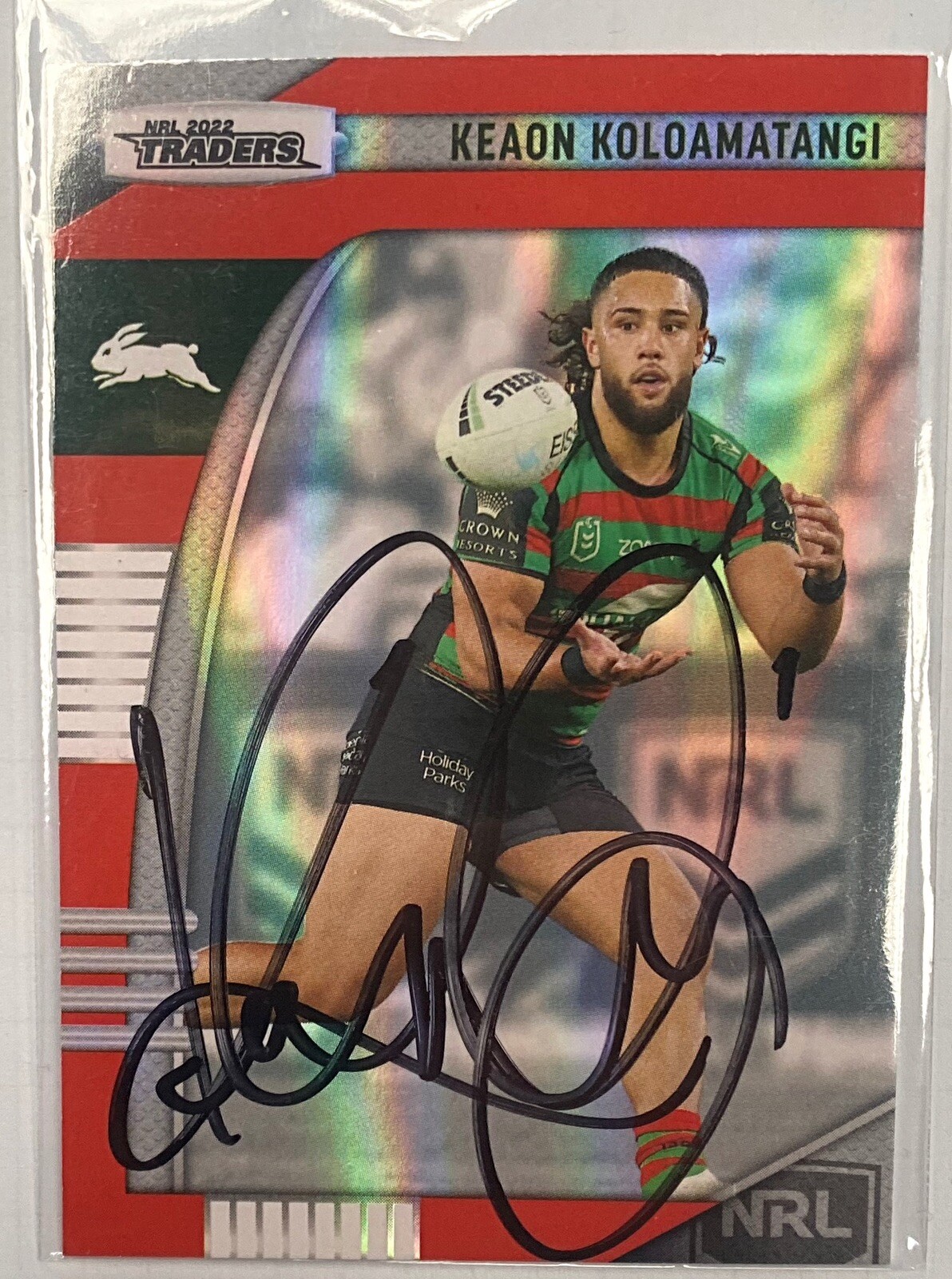 KEAON KOLOAMATANGI SOUTH SYDNEY 2022 TRADERS PEARL SPECIALS NRL SIGNED ...