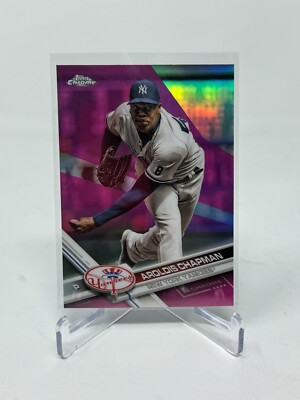2017 Topps Chrome Baseball Aroldis Chapman Pink Refractor Card #10 | eBay