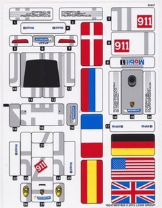 LEGO 75912 - Speed Champion - Porsche 911 GT Finish Line - STICKER ...