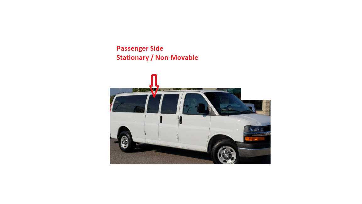 Fit 96-21 Chevy Express Van Passenger Side Rear Hinged Door Glass ...