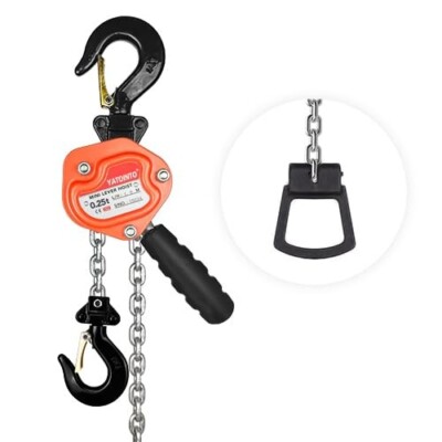 YATOINTO Mini Lever block, 1/4 Ton 5 FT 1.5M Manual Lever Hoist ...