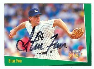 Steve Farr autographed Baseball Card (New York Yankees) 1993 Score ...