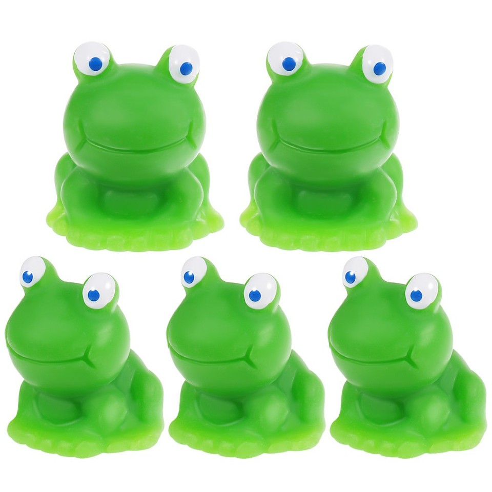 5 Pcs Miniature Landscape Frog Statues Micro Decor Small Frogs Figurine ...