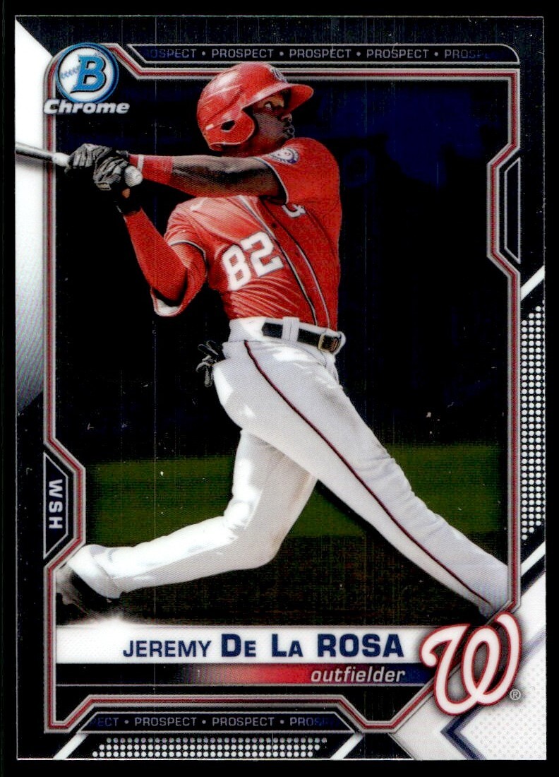 2021 Bowman Draft Chrome Jeremy De La Rosa G155 Washington Nationals # ...