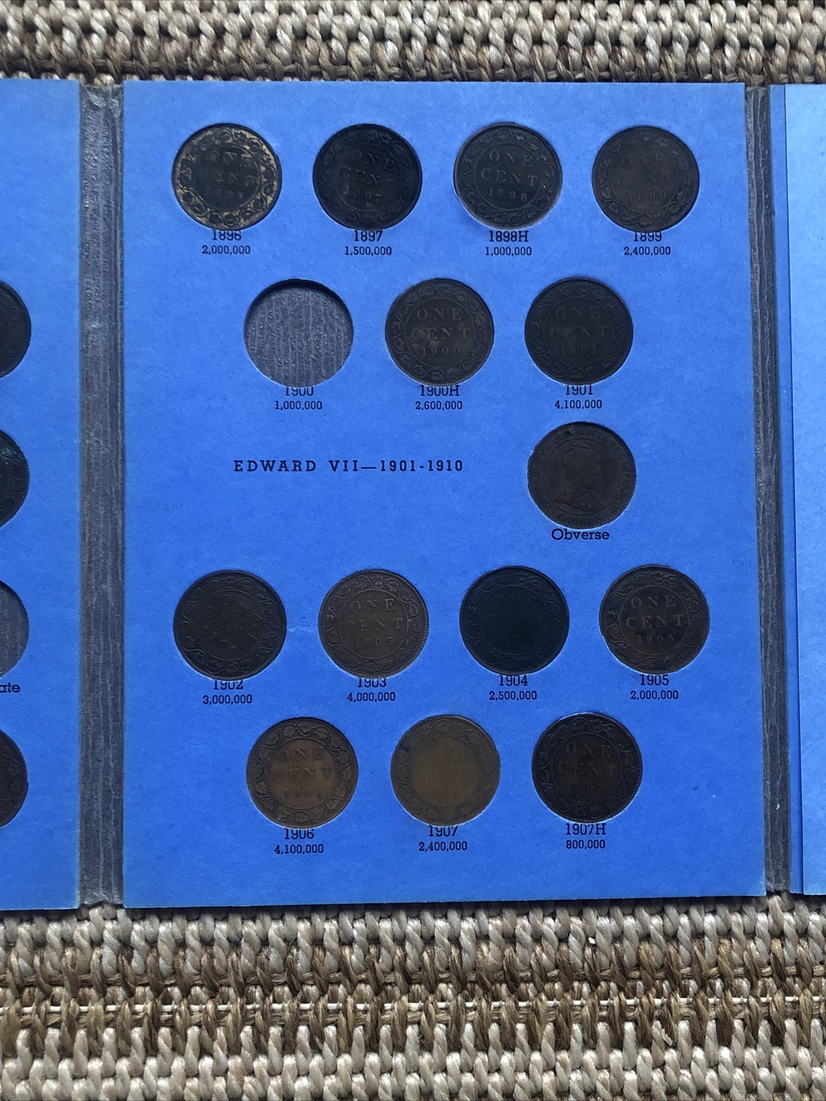 Canadian Large Cent Whitman Album 1858-1920 with coins - Missing 3 | eBay