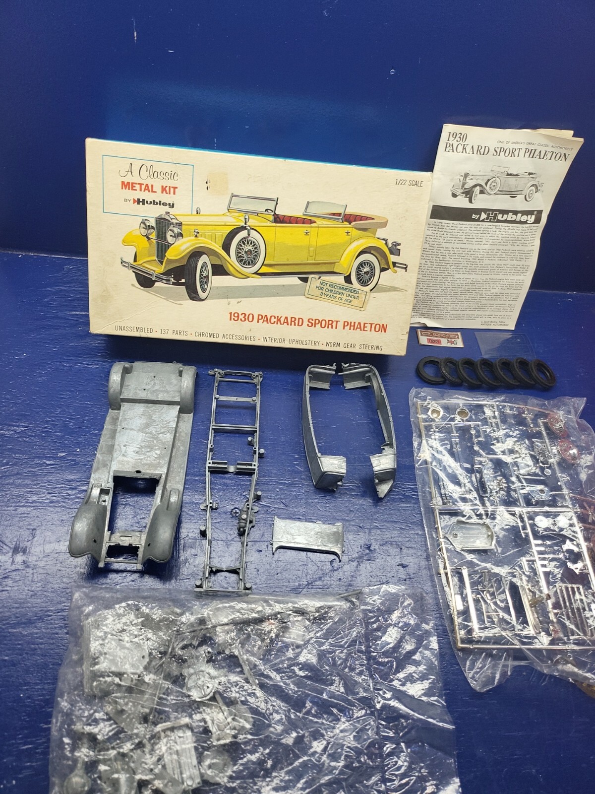 Hubley 1930 PACKARD Sport Phaeton 1/22 Metal Model Kit No. 4859 | eBay