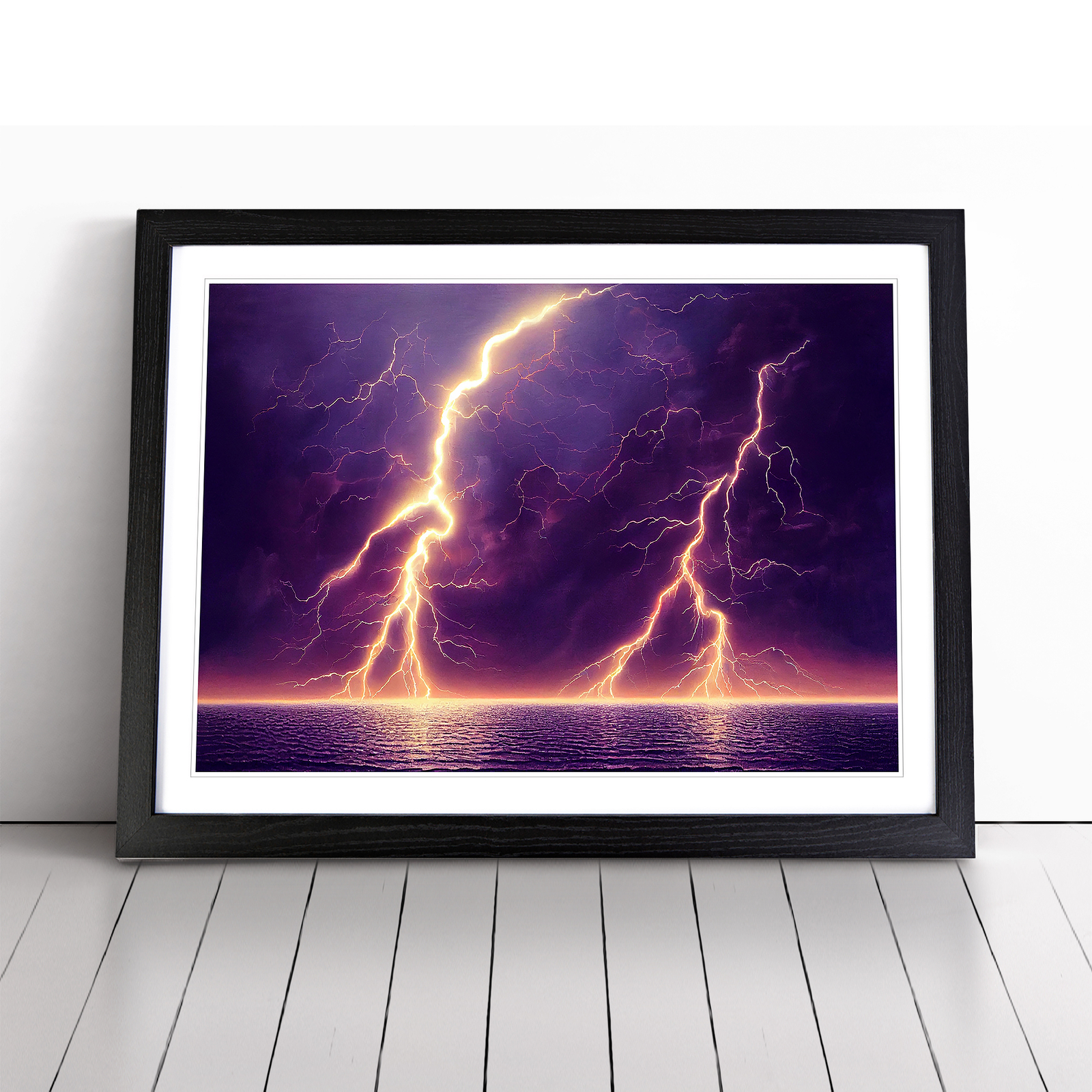 Painted Lightning Storm Vol.4 Wall Art Print Framed Canvas Picture ...