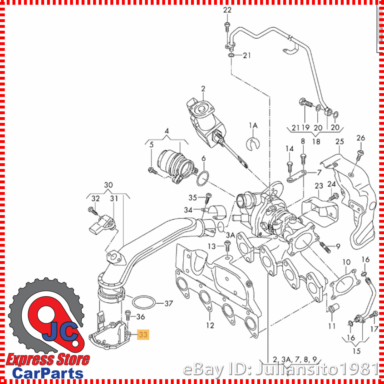 03F145853A VOLKSWAGEN GENUINE OEM JETTA TURBOCHARGER PIPE RETAINER | eBay