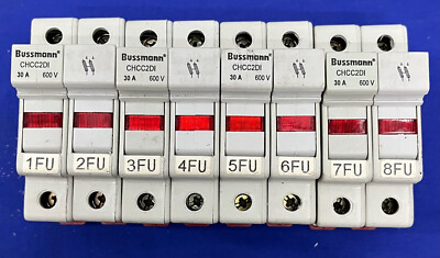 BUSSMANN ® CHCC2D1 / SERIES CHCC,2 POLE FUSE HOLDER 600V 30 AMP - 1 LOT ...
