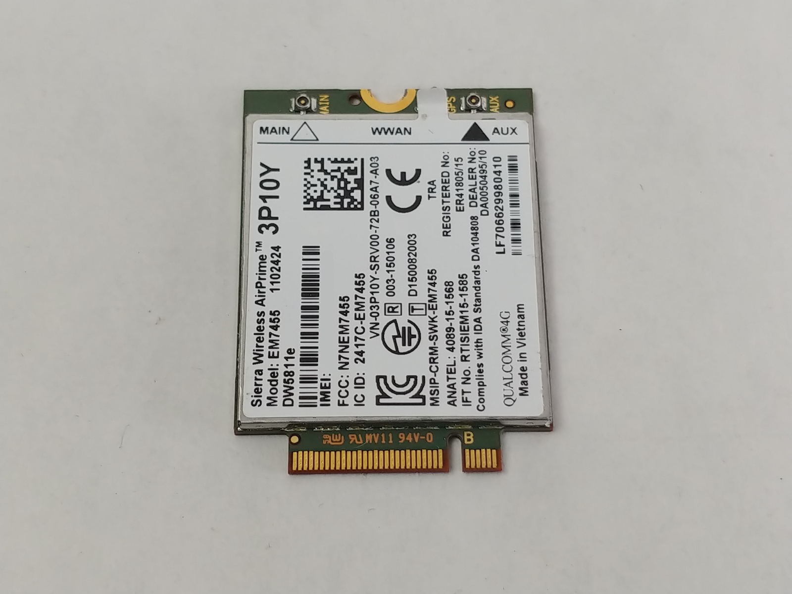 Sierra Wireless AirPrime EM7455 4G GNSS GPS WWAN M.2 Module Card | eBay