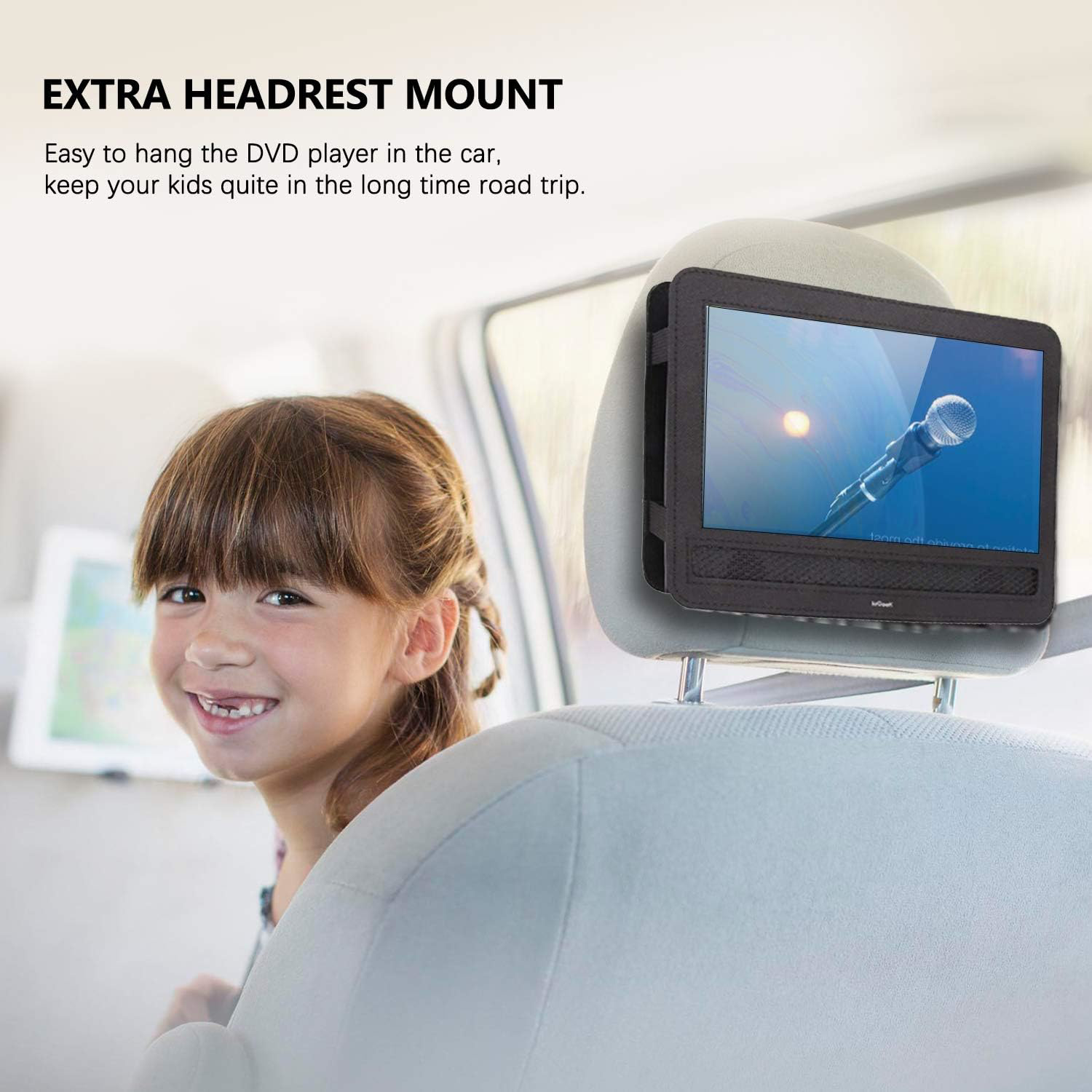 SUNPIN 11 Portable DVD Player for Car and Kids with 9.5 inch HD Swivel ...