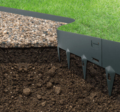 CORE EDGE Flexible Steel Metal Garden Lawn Path Patio Edging - 5 Metres ...