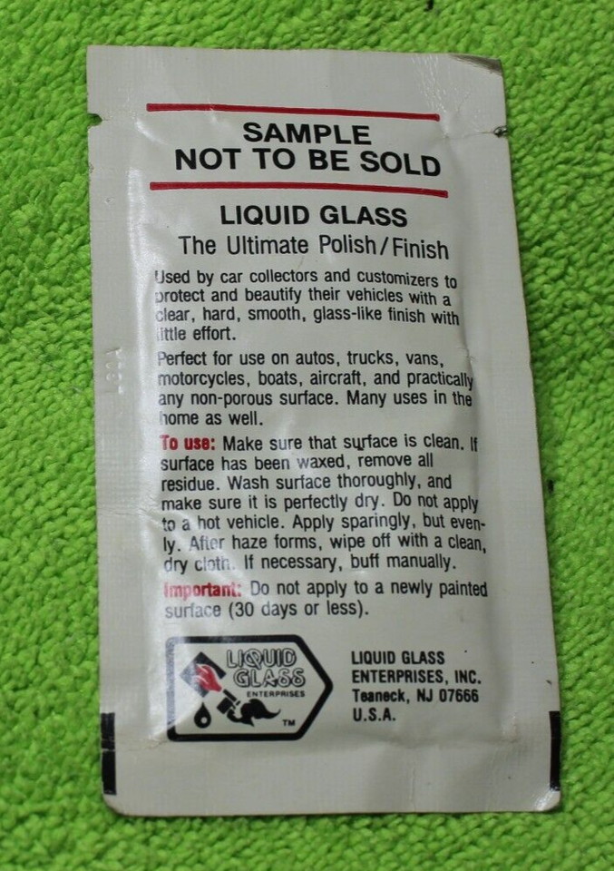 Liquid Glass - Sample Pack - Vintage, unopened | eBay