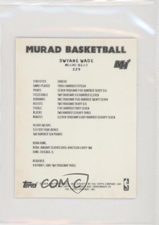 2008-09 Topps T-51 Murad - Mini #229 Dwyane Wade for sale online | eBay