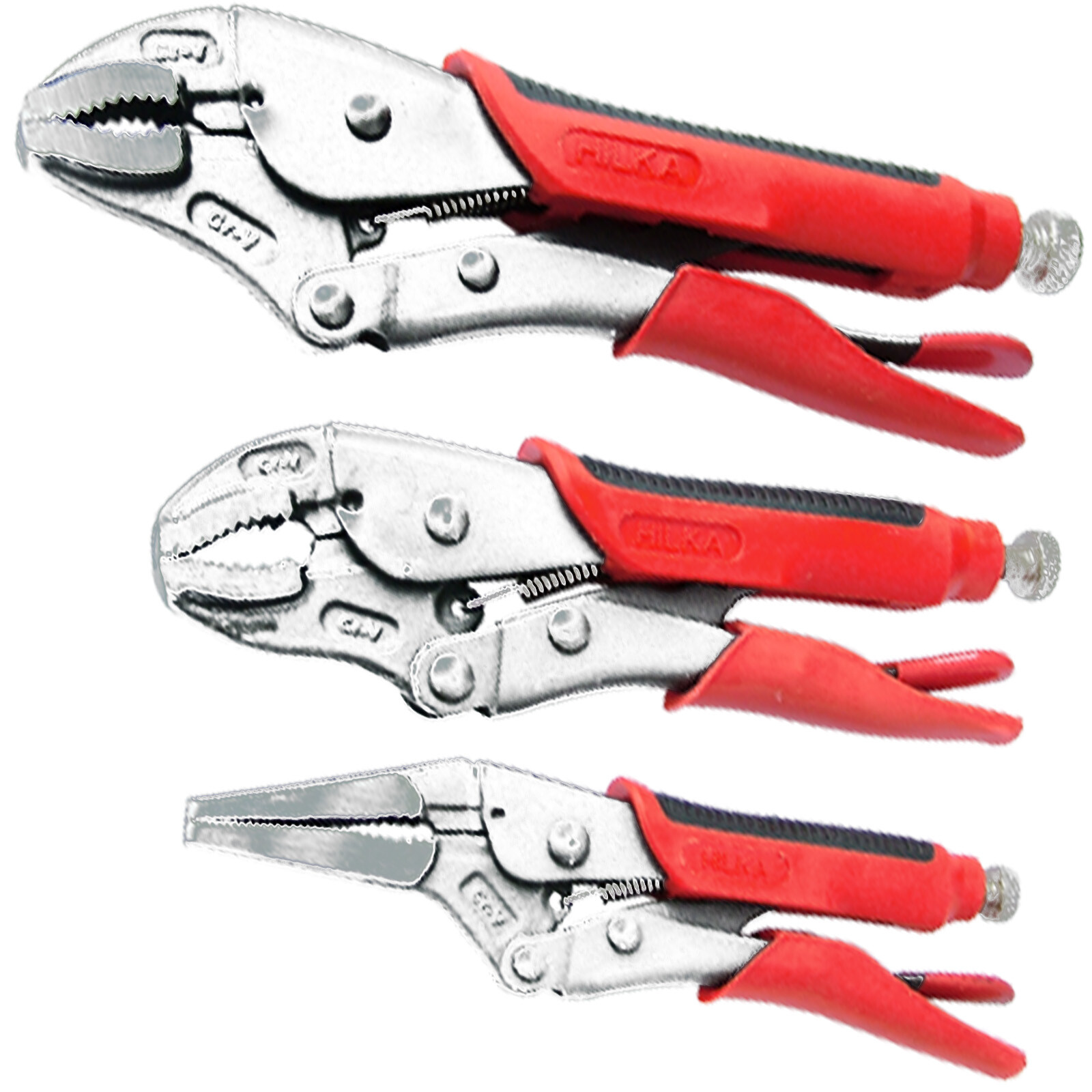 Hilka Pro-Craft Mole Grip Vice Wrench Set 3pc Locking Adjustable Plier ...