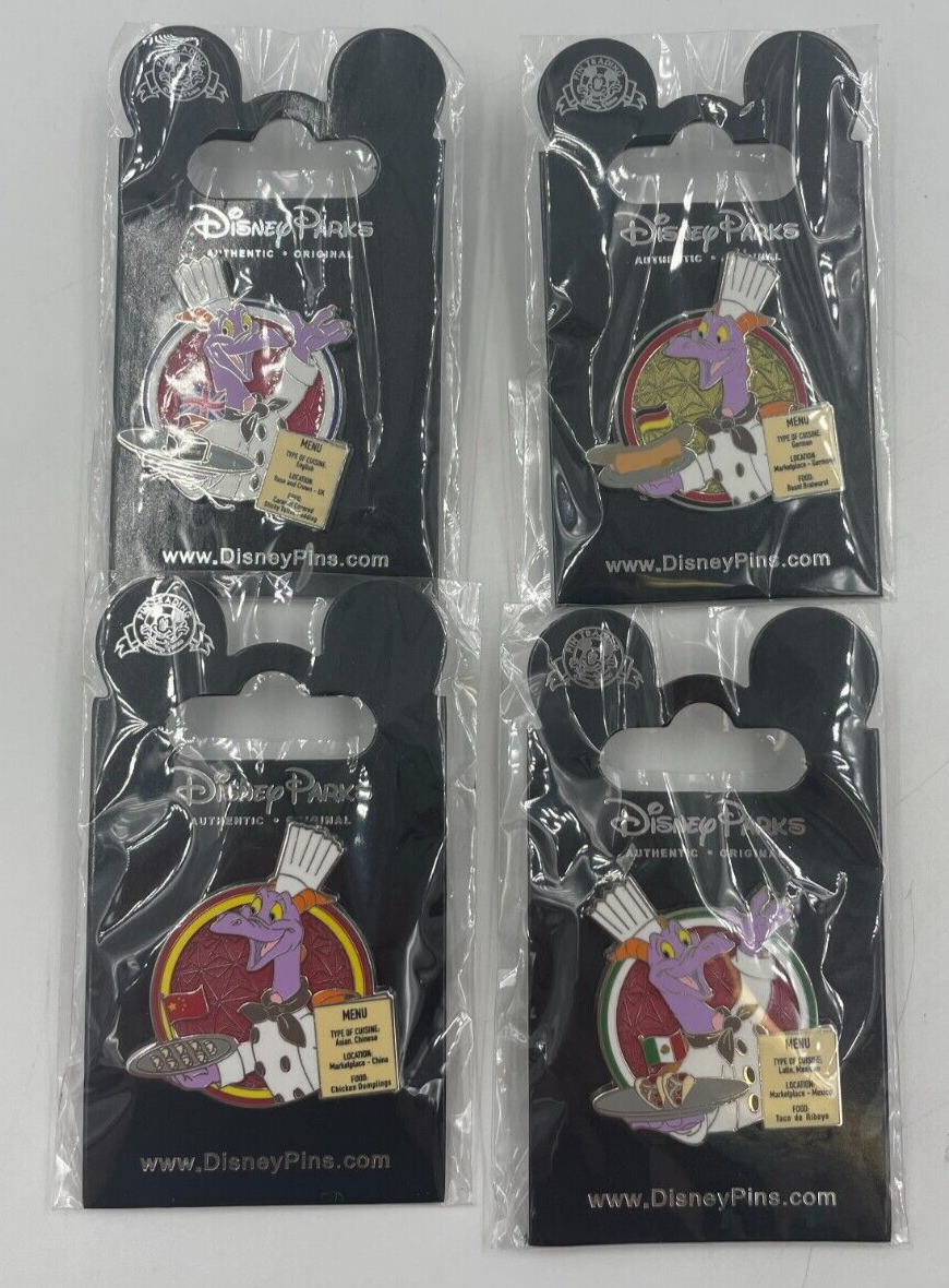 NEW Disney 2021 WDW Epcot Food & Wine Festival Chef Figment Pins Set of ...