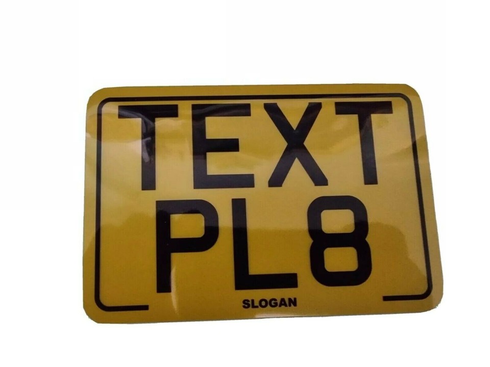 Motorbike Number Plate - Premium Bike Plates - 9x7-8x6-7x5-9x3 Quad ...