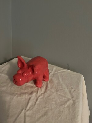 Handmade Studio Art Pottery Pig Figurine Perfect Glaze and Character | eBay
