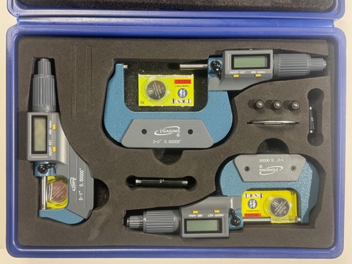 iGAGING - Digital Micrometers - 3 Piece Set w/ Case - 0" to 3" LARGE ...
