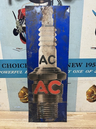 Early AC Spark Plugs Tin Sign | eBay