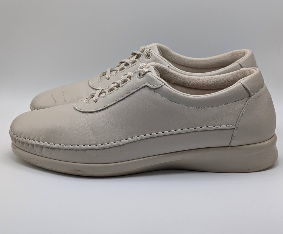SAS Easy Walking Shoes Beige Tan Lace Up Comfort USA Womens Size 8.5 M ...