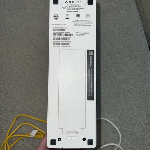 Xfinity Arris Surfboard Internet, WIFI, and Voice Modem SVG2482AC White ...