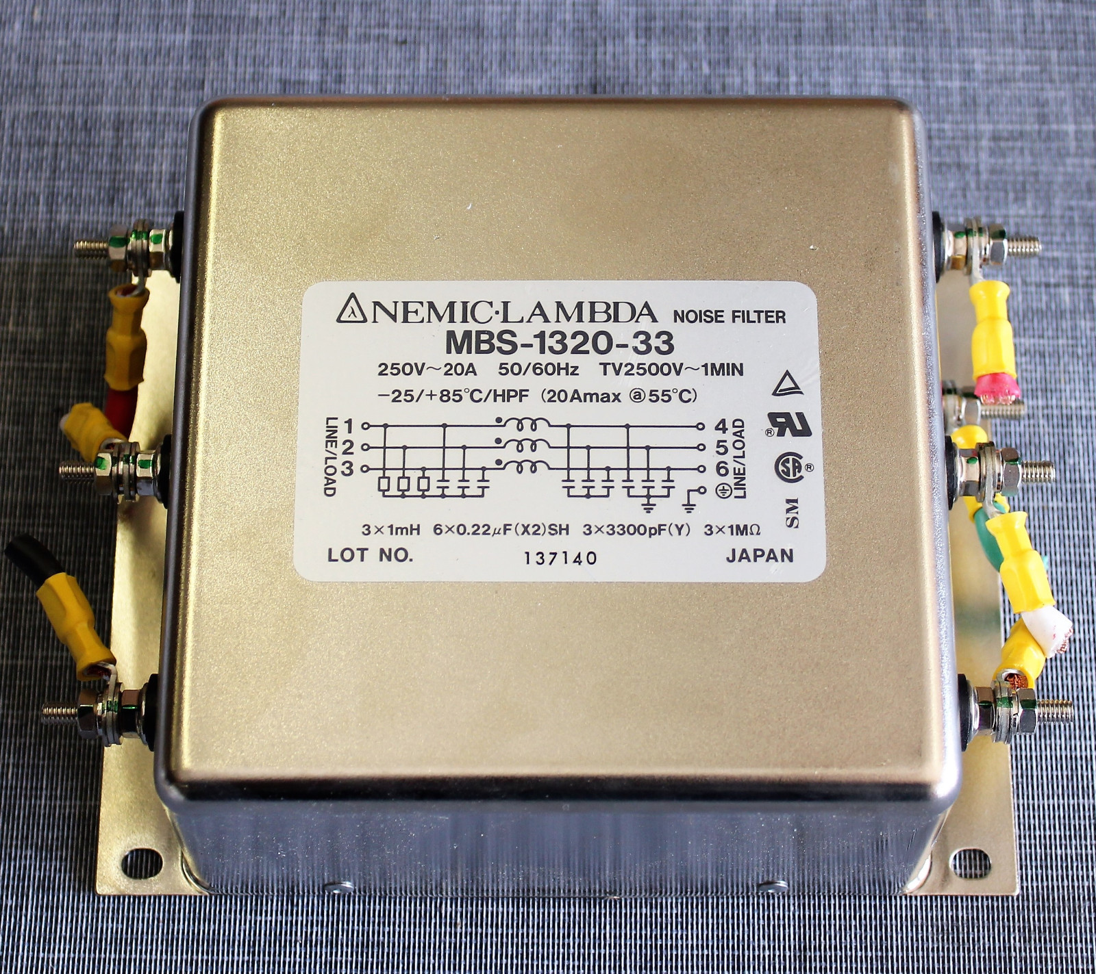 NEMIC LAMBDA MBS-1320-33 NOISE FILTER | eBay