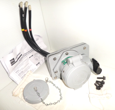 60 Amp Welding Receptacle Parkworld 8 Ft. 6/3+8/1 55 Amp, Black NEMA