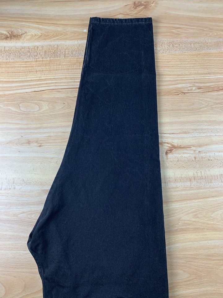 Wrangler Rustler Regular Fit Straight Leg Black Denim Work Jeans Men's ...